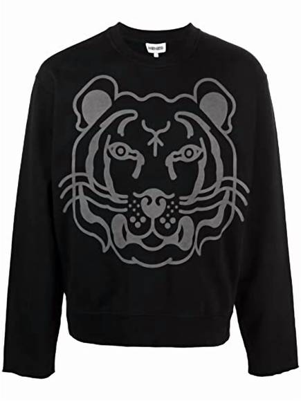 Kenzo | Shirts | New Kenzo Tiger Print Logo Sweatshirt In Black | Poshmark